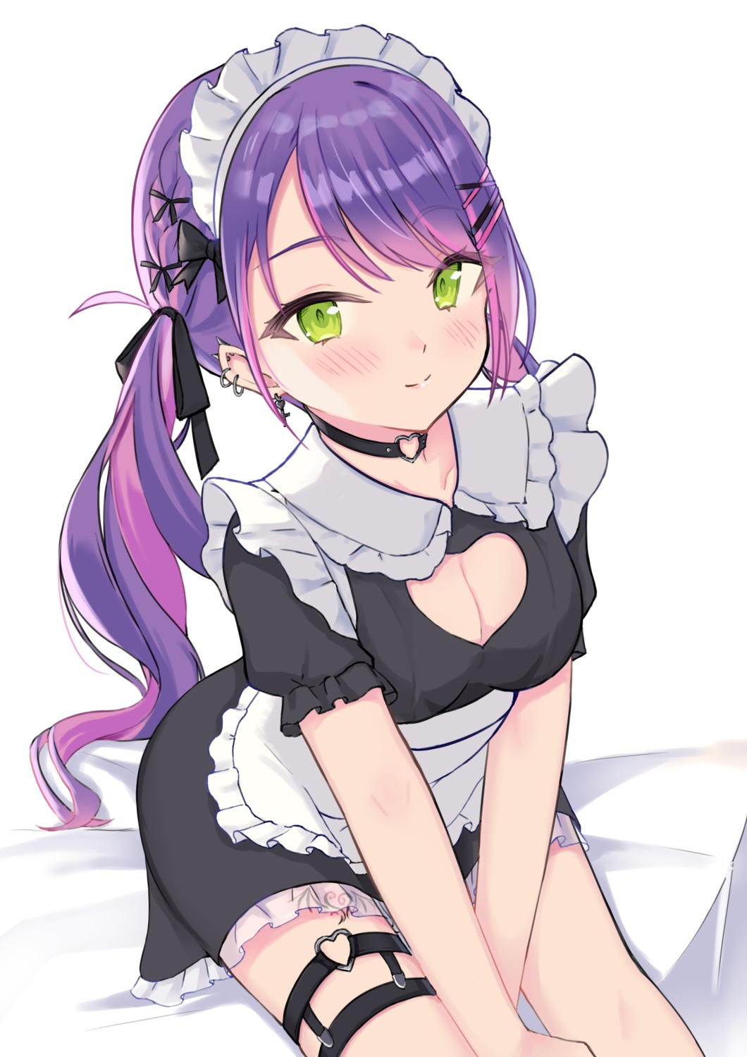 sakura lily (shiro) hololive tokoyami towa cleavage garter maid see through tattoo | #794964 ...